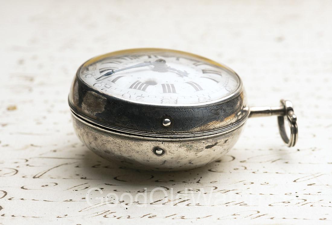 1710 LOUIS XIV OIGNON Verge Fusee Antique Pocket Watch MONTRE COQ ...