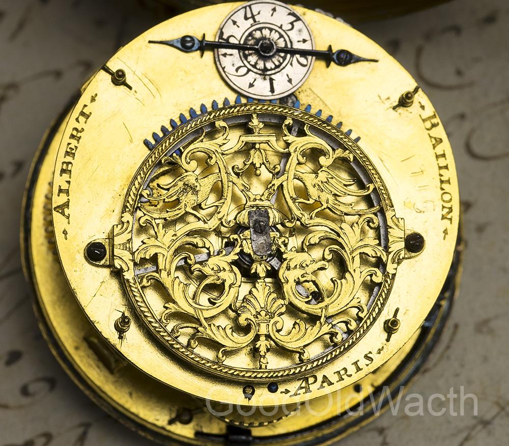 1700s LOUIS XIV OIGNON Verge Fusee Antique Pocket Watch MONTRE COQ ...